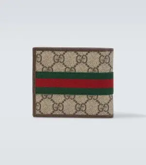 Gucci Ophidia Gg Canvas Bifold Wallet - Beige