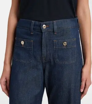 7 For All Mankind Lotta Tailorless Mid-rise Wide-leg Jeans