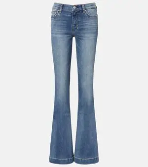 7 For All Mankind Dojo Mid-rise Bootcut Jeans - Blue