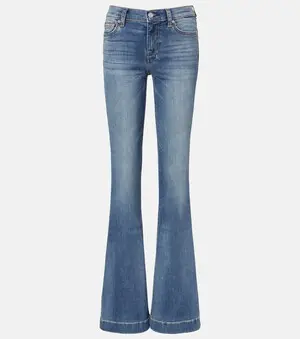 7 For All Mankind Dojo Mid-rise Bootcut Jeans - Blue