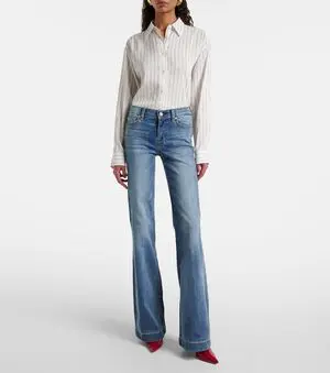 7 For All Mankind Dojo Mid-rise Bootcut Jeans - Blue