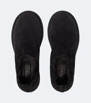 Studio Nicholson Korine Suede Slip-on Shoes - Black