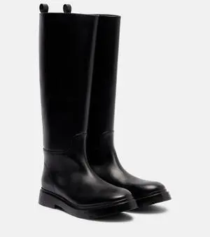 Proenza Schouler Bank Leather Knee-high Boots - Black