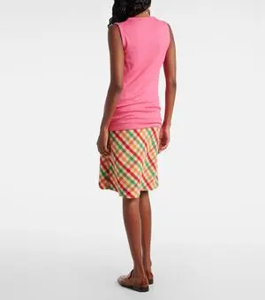Miu Miu Logo Cashmere And Silk Top
