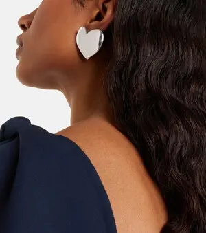 Oscar De La Renta Heart Clip-on Earrings