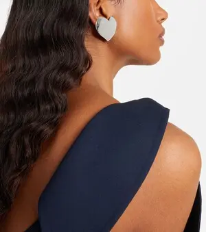 Oscar De La Renta Heart Clip-on Earrings