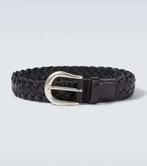 Studio Nicholson X Aaron Levine Braided Leather Belt - Black