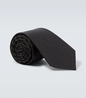 Gucci Gg Silk Jacquard Neck Tie - Brown
