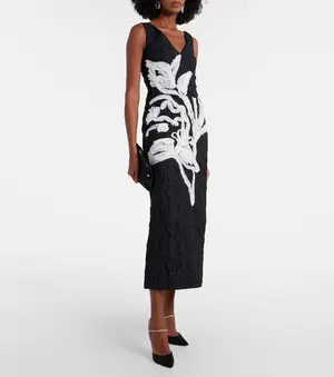 Erdem Floral Jacquard Midi Dress