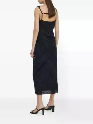 SAMSOE SAMSOE Sahira Striped Ruched Midi Dress