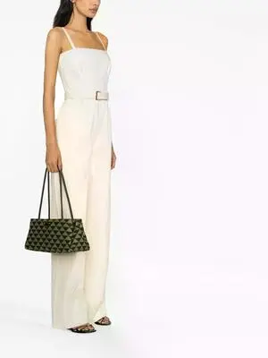 Prada Belted-waist Sleeveless Jumpsuit