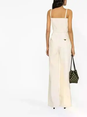 Prada Belted-waist Sleeveless Jumpsuit