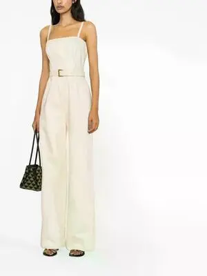 Prada Belted-waist Sleeveless Jumpsuit