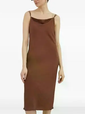 SAMSOE SAMSOE Cowl-neck Midi Dress - Brown
