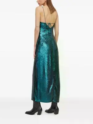 SAMSOE SAMSOE Sequin Tie Midi Dress
