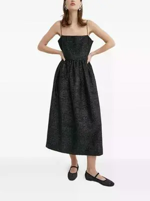 Stine Goya Square-neck A-line Midi Dress
