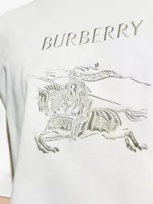 Burberry Logo-embroidered T-shirt - White