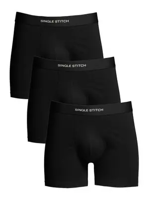 SINGLE STITCH Modal Boxer Brief 3-pack - Black