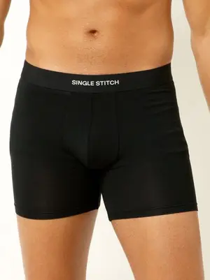 SINGLE STITCH Modal Boxer Brief 3-pack - Black