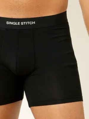 SINGLE STITCH Modal Boxer Brief 3-pack - Black