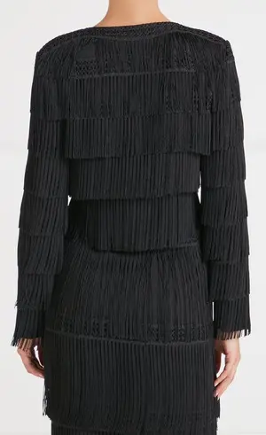 TEMPERLEY LONDON Fringe Cropped Jacket