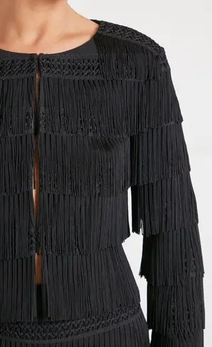 TEMPERLEY LONDON Fringe Cropped Jacket