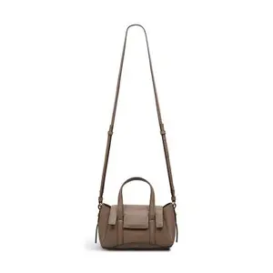 Brown Leather Flapover Bags