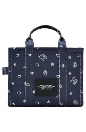 Marc Jacobs The Bandana Printed Medium Canvas Tote - Navy Multi