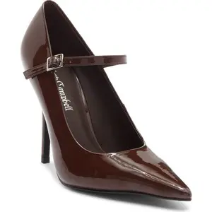 Jeffrey Campbell Session Pointed Toe Pump - Coffee Patent
