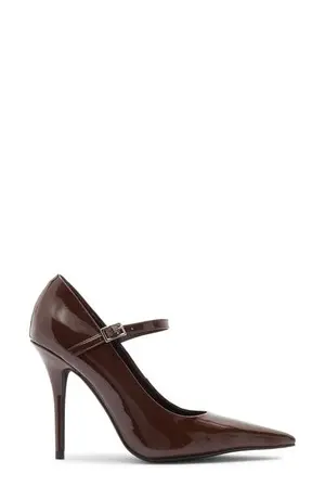 Jeffrey Campbell Session Pointed Toe Pump - Coffee Patent