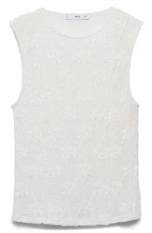 Mango Lace Sleeveless Top