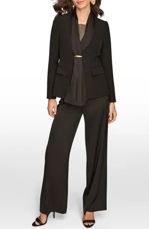 Donna Karan New York Mixed Media Jacket