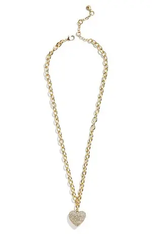 BAUBLEBAR Millie Crystal Heart Pendant Necklace