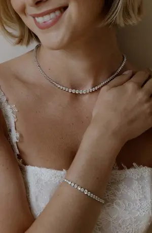 UNTAMED PETALS High Society Tennis Necklace
