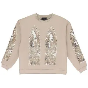 WHO DECIDES WAR BY EV BRAVADO Camo Glass Pullover Sweatshirt 'beige - Cream