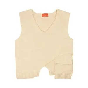 WHO DECIDES WAR BY EV BRAVADO L'ardeur Unadorned Sweater Vest - Cream