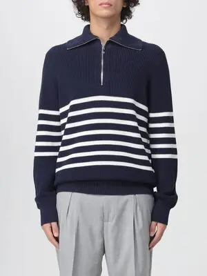 Brunello Cucinelli Striped Quarter Zip Sweater