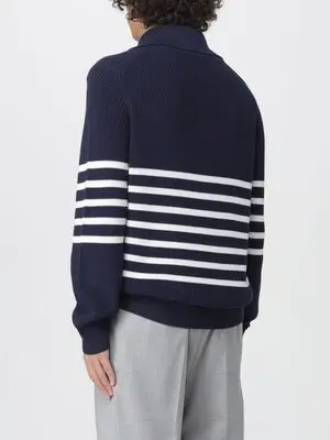 Brunello Cucinelli Striped Quarter Zip Sweater