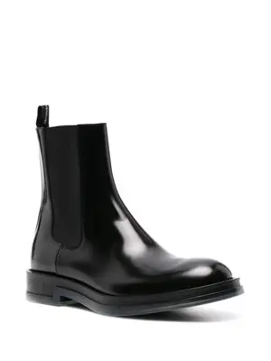 Alexander McQueen Logo Chelsea Boots - Black