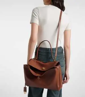 Balenciaga Rodeo Medium Leather Tote - Brown