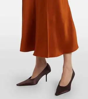 Victoria Beckham Gathered Midi Dress - Orange