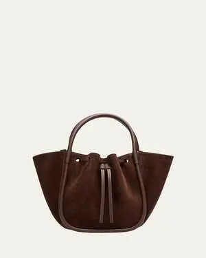 Proenza Schouler Ruched Suede Tote Bag - Chocolate
