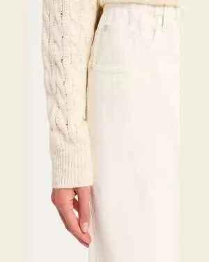 Brunello Cucinelli Dyed Cotton-linen Wide-leg Pants