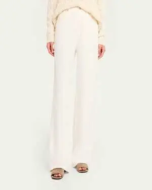 Brunello Cucinelli Dyed Cotton-linen Wide-leg Pants