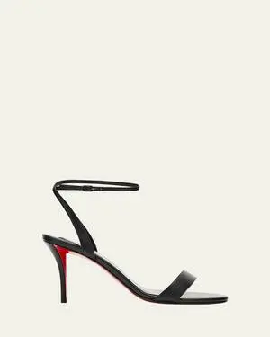 CHRISTIAN LOUBOUTIN 80mm Miss Z Leather Sandals - Black