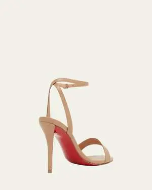 CHRISTIAN LOUBOUTIN 80mm Miss Z Leather Sandals - Blush