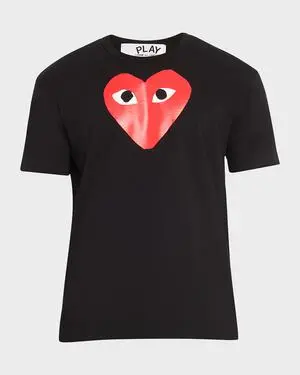 Comme Des Garçons Big Heart Short-sleeve T-shirt - Black