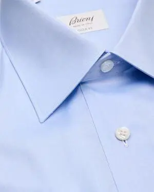 Brioni Apos;s Brew Giza 45 Cotton Twill Dress Shirt - Blue