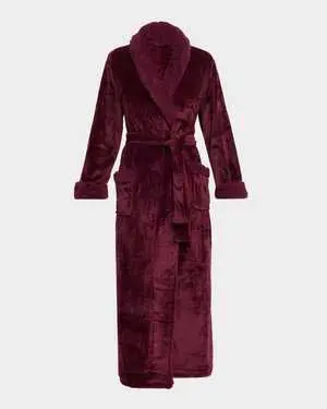Natori Long Plush Robe - Cherry Lac