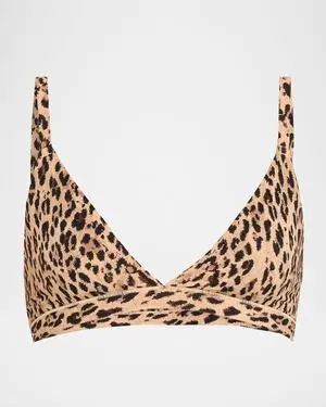 SKIMS Fits Everybody Crossover Bralette - Sienna Jaguar Print